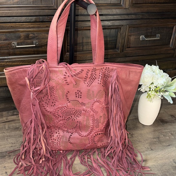 Frye | Bags | Frye Vivian Burgundy Leather Fringe Boho Purse | Poshmark